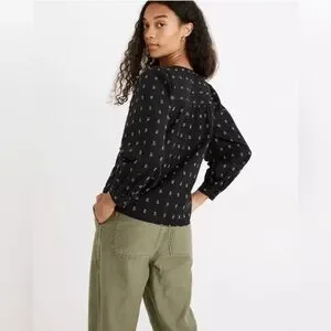 Madewell | Tops | Madewell Kinstonsidebutton Wrap Top In Textured Dobby ...